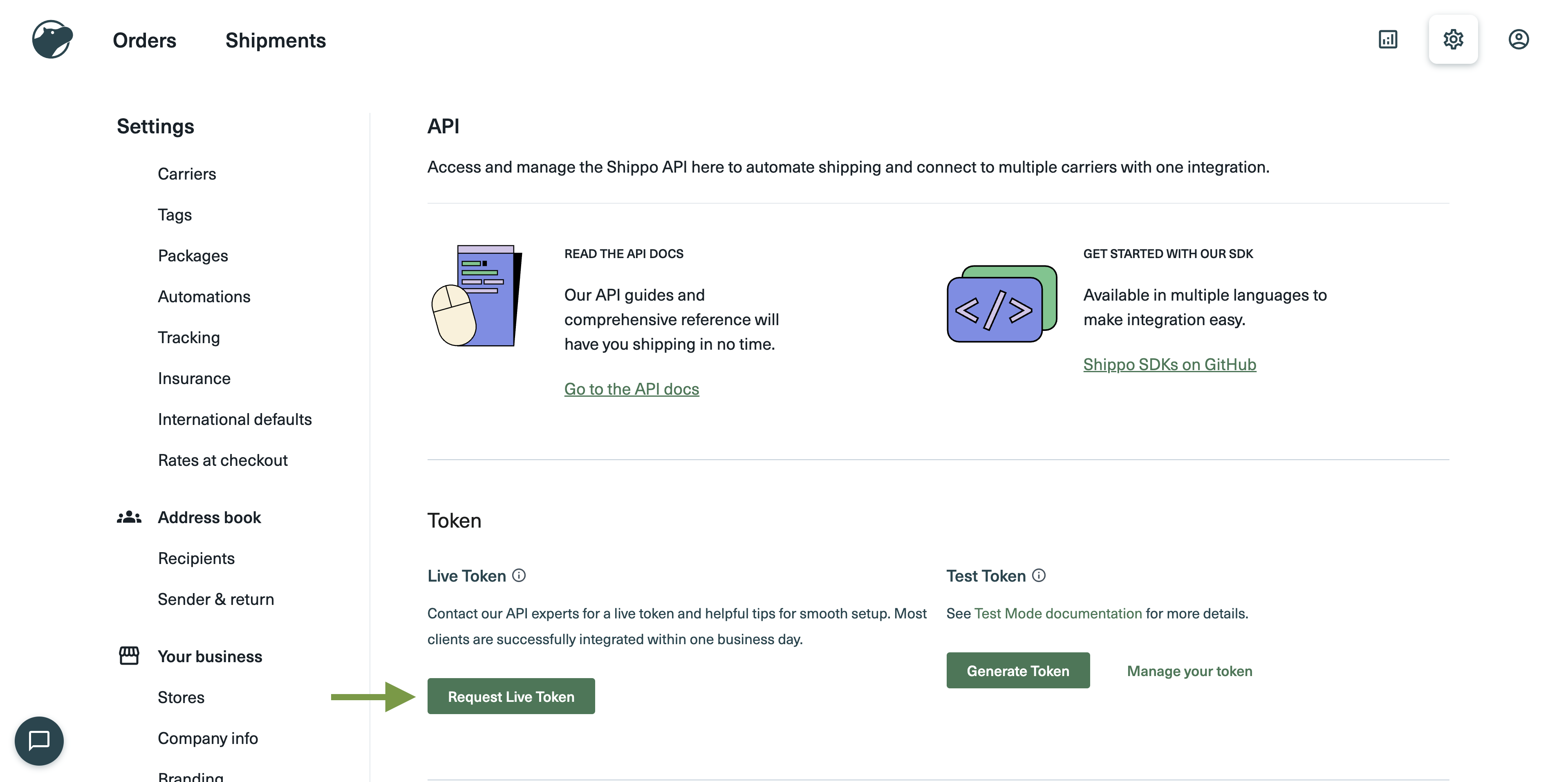 Managing Your API Tokens in Shippo – Shippo
